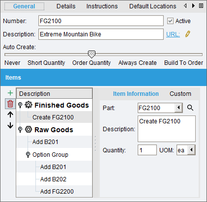 Fishbowl Advanced - Bill of Materials