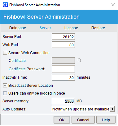 Fishbowl Advanced - Support